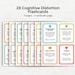 Cognitive Distortion Flash Cards, DBT Coping Skills Cards, Thinking ...