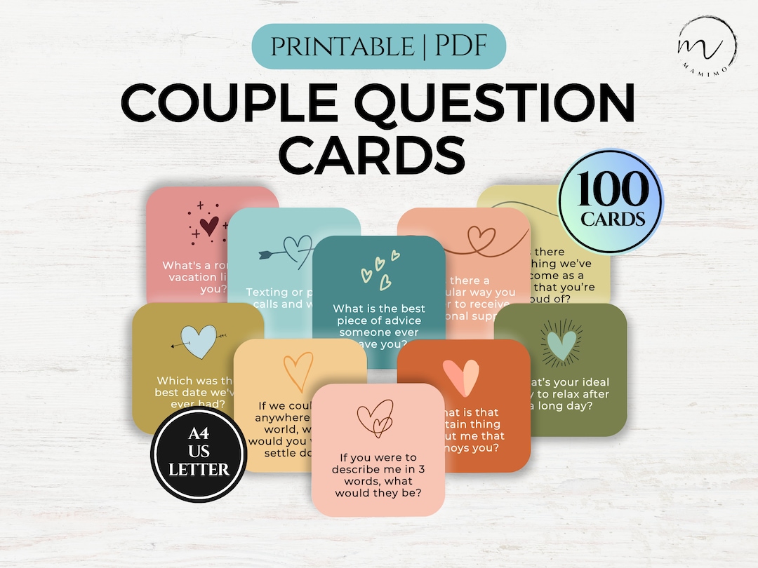 Couple Question Cards, Conversation Starters Cards, Date Night Cards ...