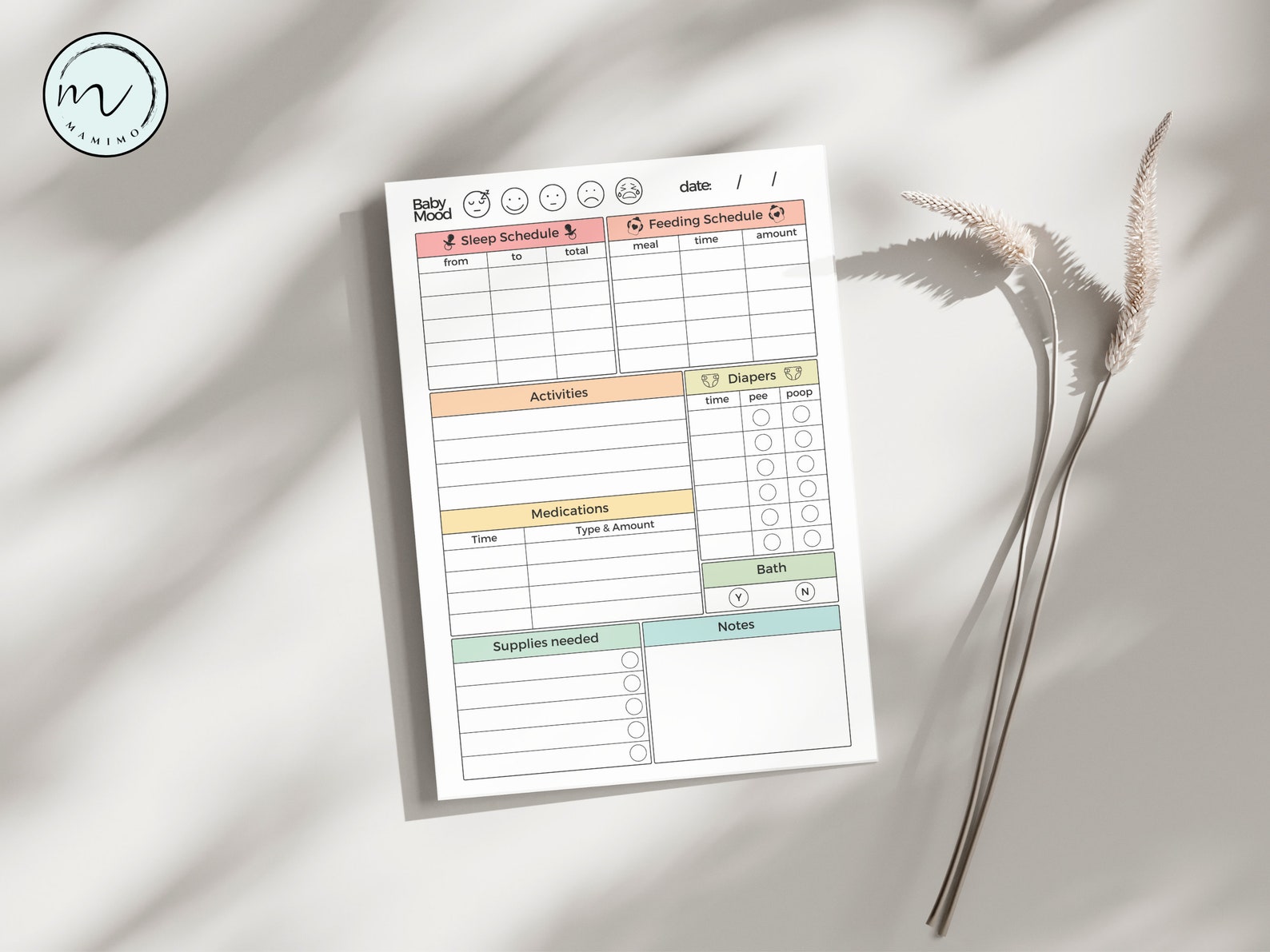 Infant Daily Log Printable, Baby Care Log, Nanny Notes Template Nanny ...