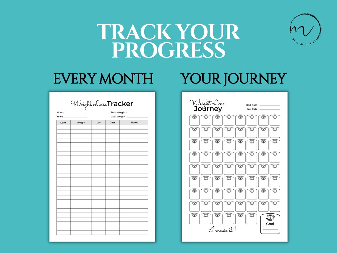 Weight Loss Tracker Printable Body Measurement Chart Body - Etsy