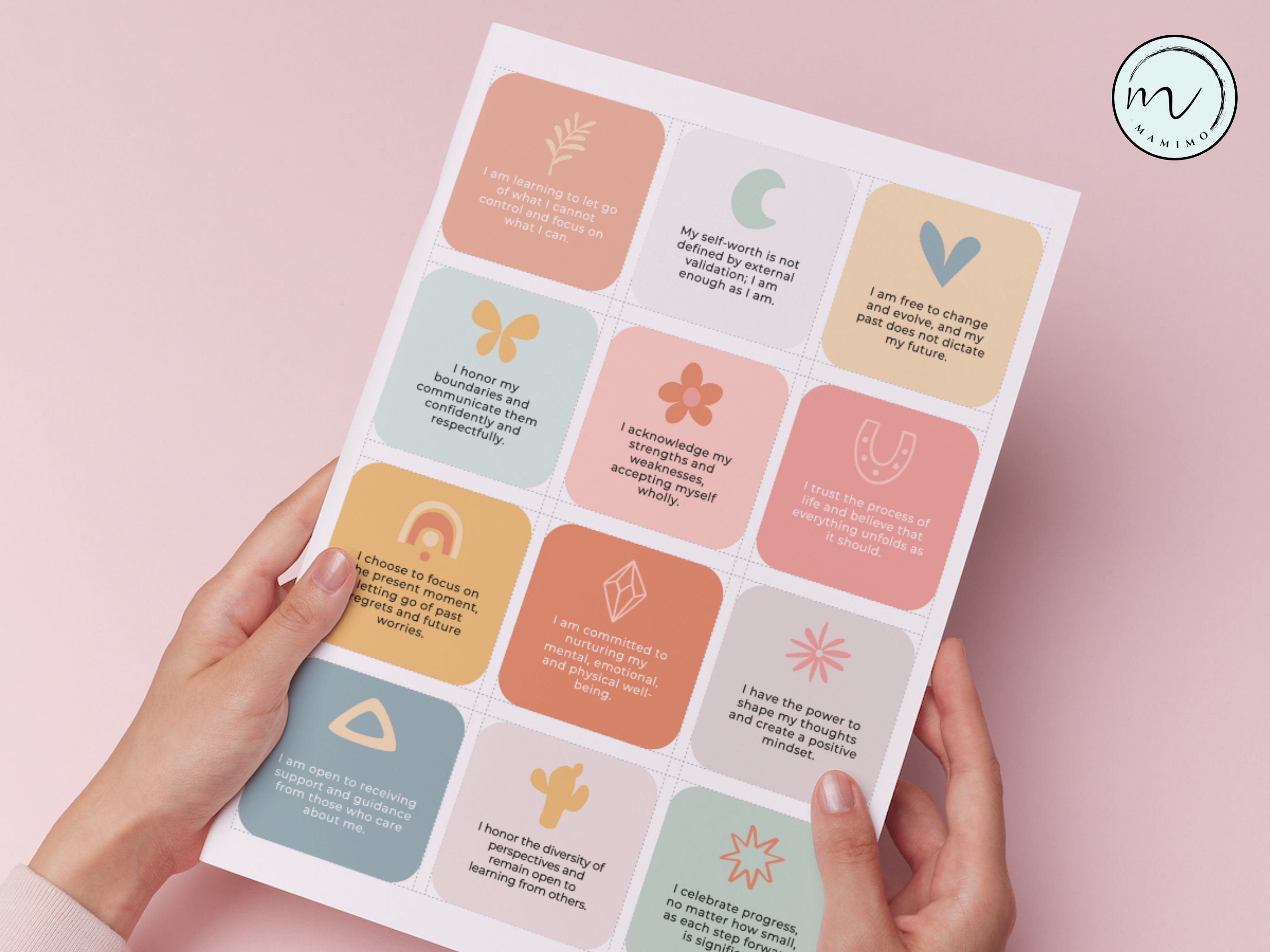 DBT Affirmation Cards, Coping Skills Cards, Anxiety Statement ...