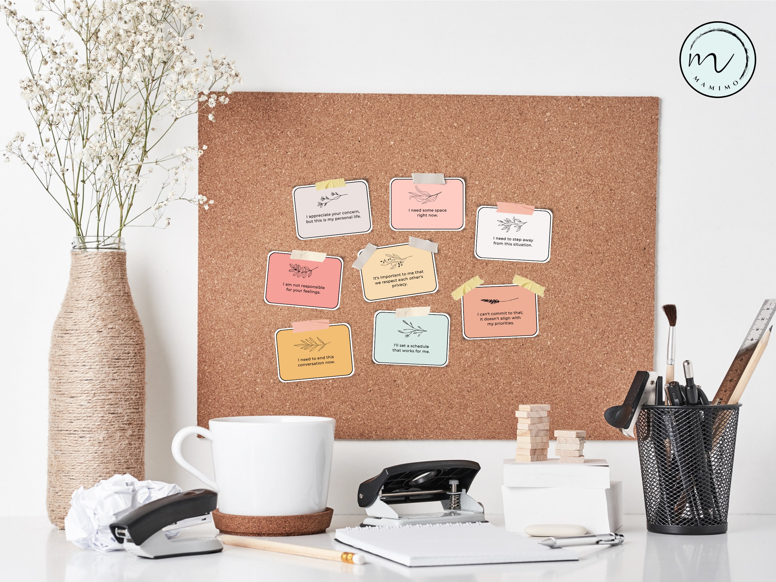 Boundary Setting Flashcards, 40 Boundaries Cards, Boundaries Phrases, Boundaries Journal ...