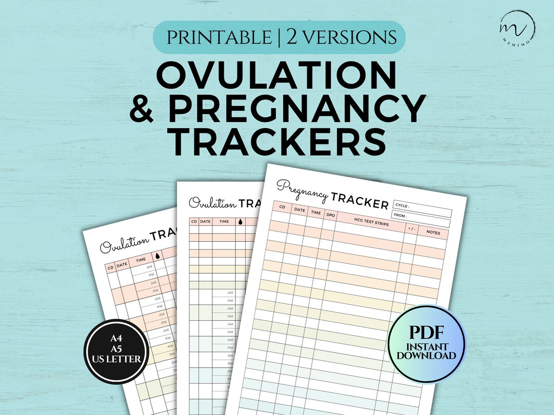 Ovulation Test Strips Tracker, Pregnancy Test Chart, OPK Tracker ...