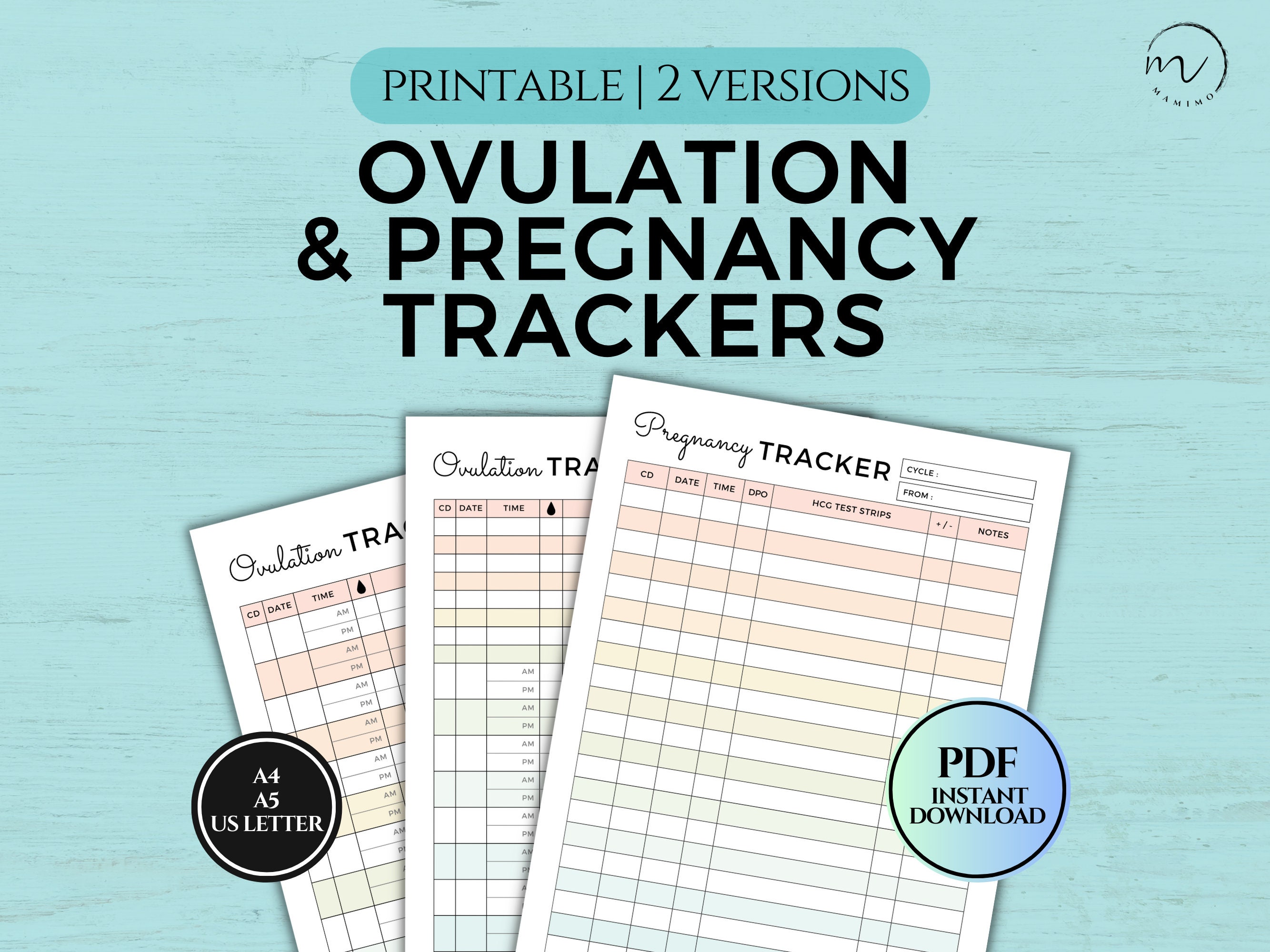 Ovulation Test Strips Tracker, Pregnancy Test Chart, OPK Tracker ...