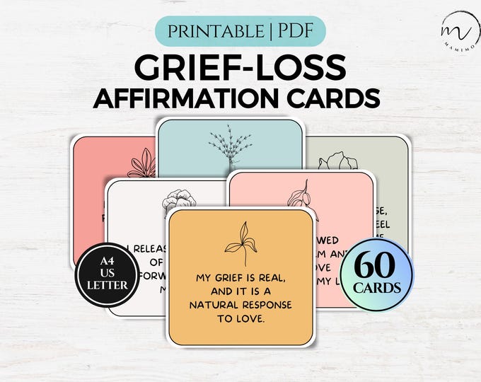Grief Affirmation Cards | Sympathy Gift | Grief Therapy Coping Skills ...