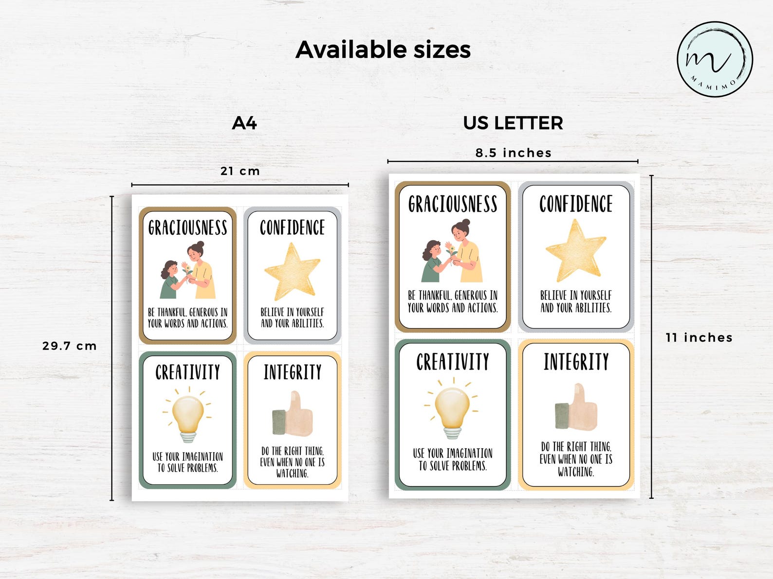 Values Cards for Kids, Moral Values Flash Cards, Counseling, Social ...