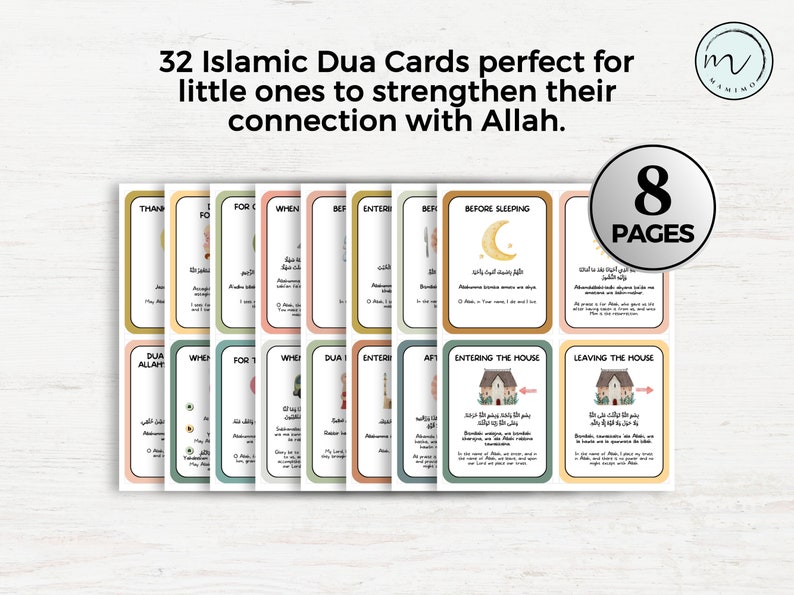 Islamic Dua for Kids, Daily Islamic Dua Card, Educational Cards ...