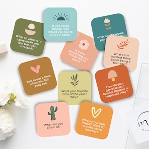 Question Cards Therapy for Teens, Conversation Starters, Counseling ...