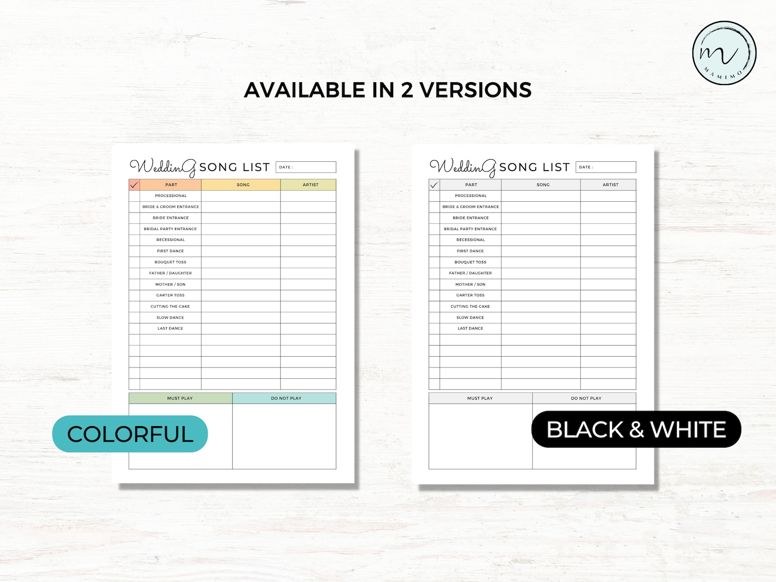 Printable Wedding Song List | Wedding Music List | Wedding Playlist ...