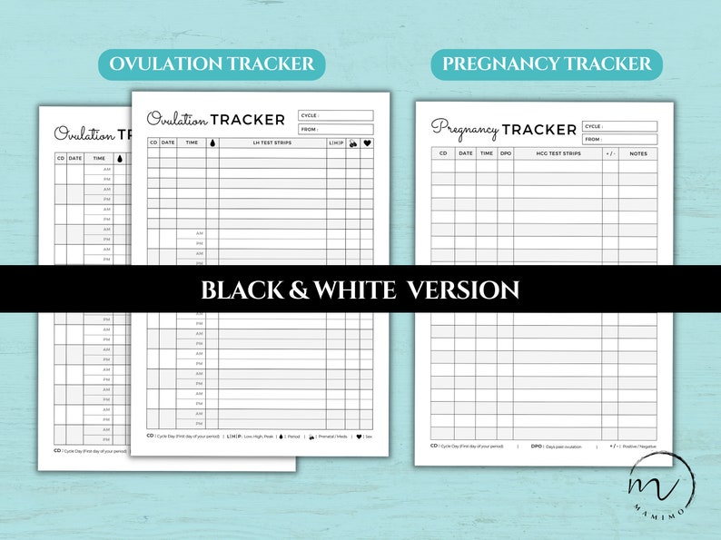 Ovulation Test Strips Tracker, Pregnancy Test Chart, OPK Tracker ...