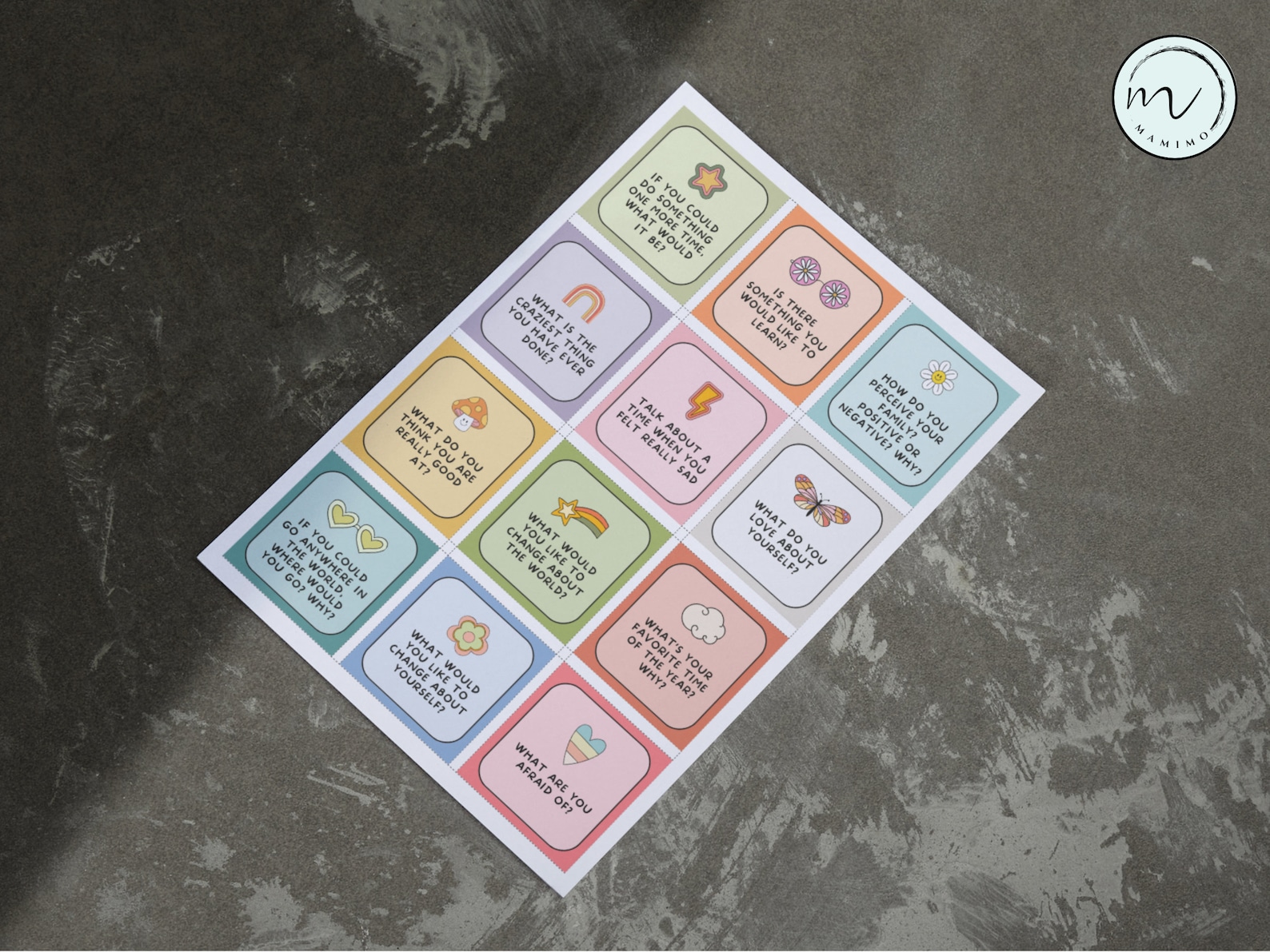 Therapy Question Cards for Teens, Conversation Cards, Counseling Flash ...