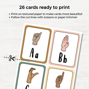 ASL Alphabet Printable, American Sign Language Alphabet ASL Flashcards ...