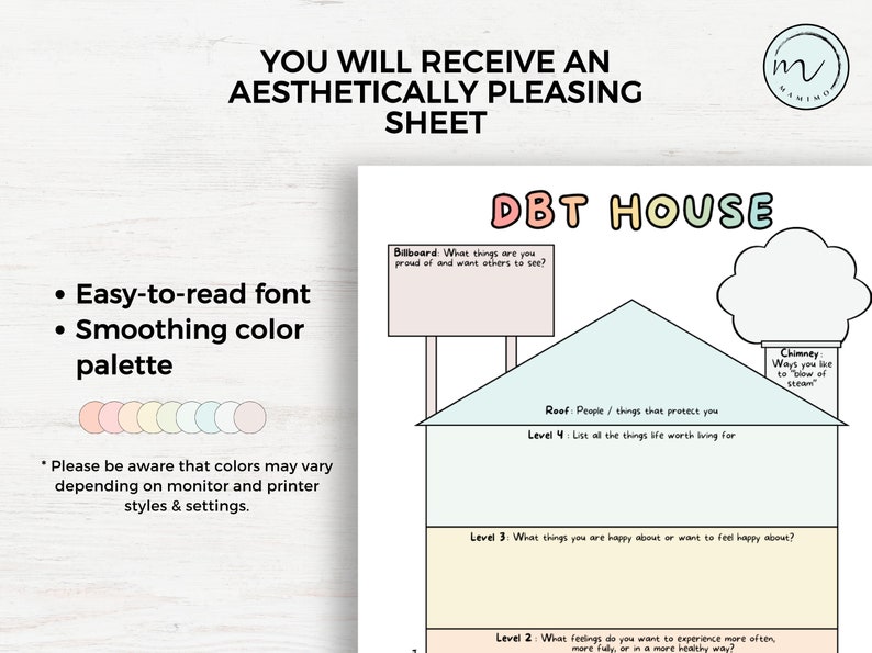 DBT House Worksheets, DBT Skills, Dialectical Behavior Therapy, Dbt ...