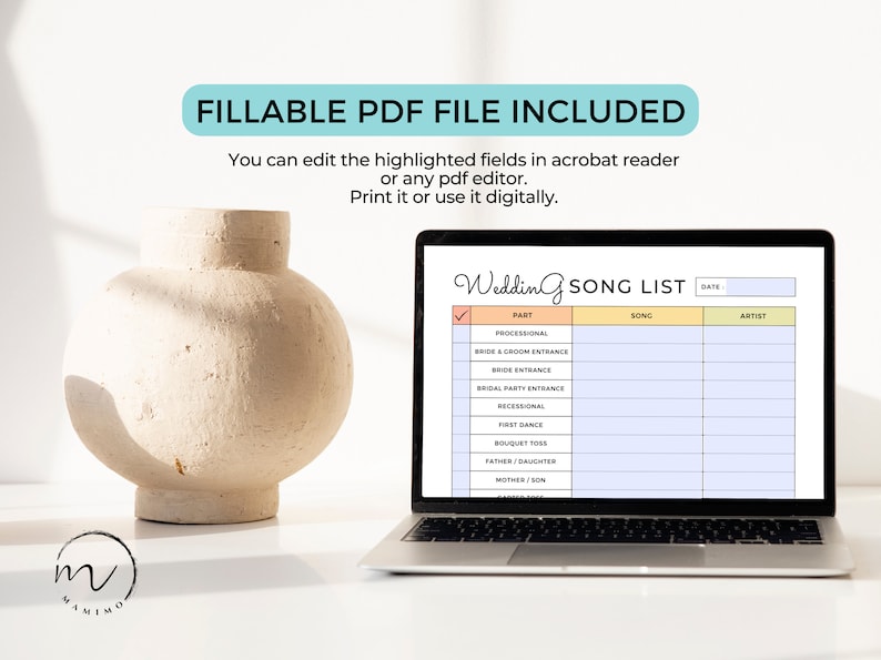 Printable Wedding Song List Wedding Music List Wedding Playlist DJ Song ...