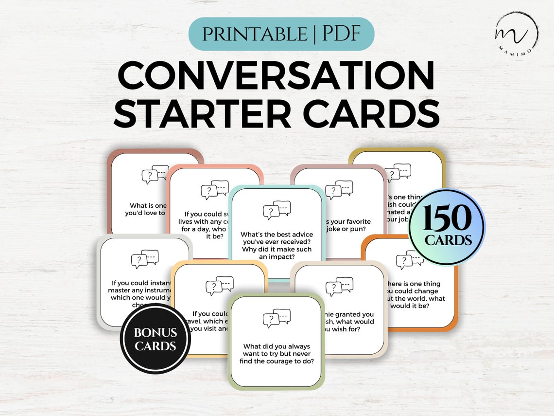 Conversation Starters for Work, Icebreaker Games, Conversation Starters ...