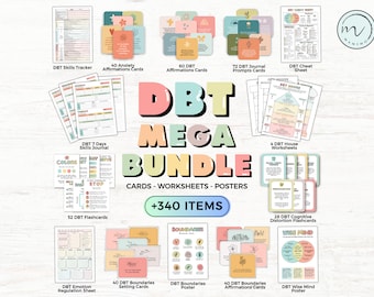 52 DBT Flashcards, Dialectical Behavior Therapy Coping Skills Cards ...