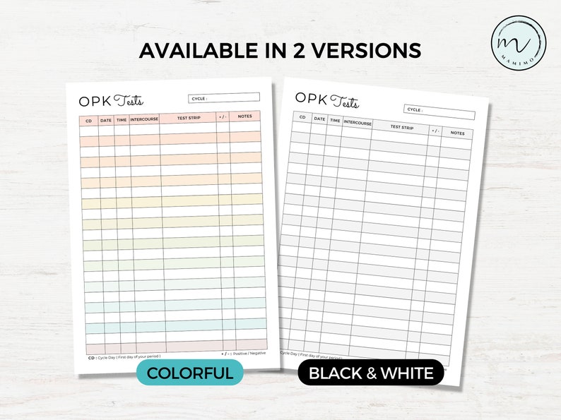 OPK Test Tracker, Ovulation Tests Strips, Fertility Planner, Ovulation ...