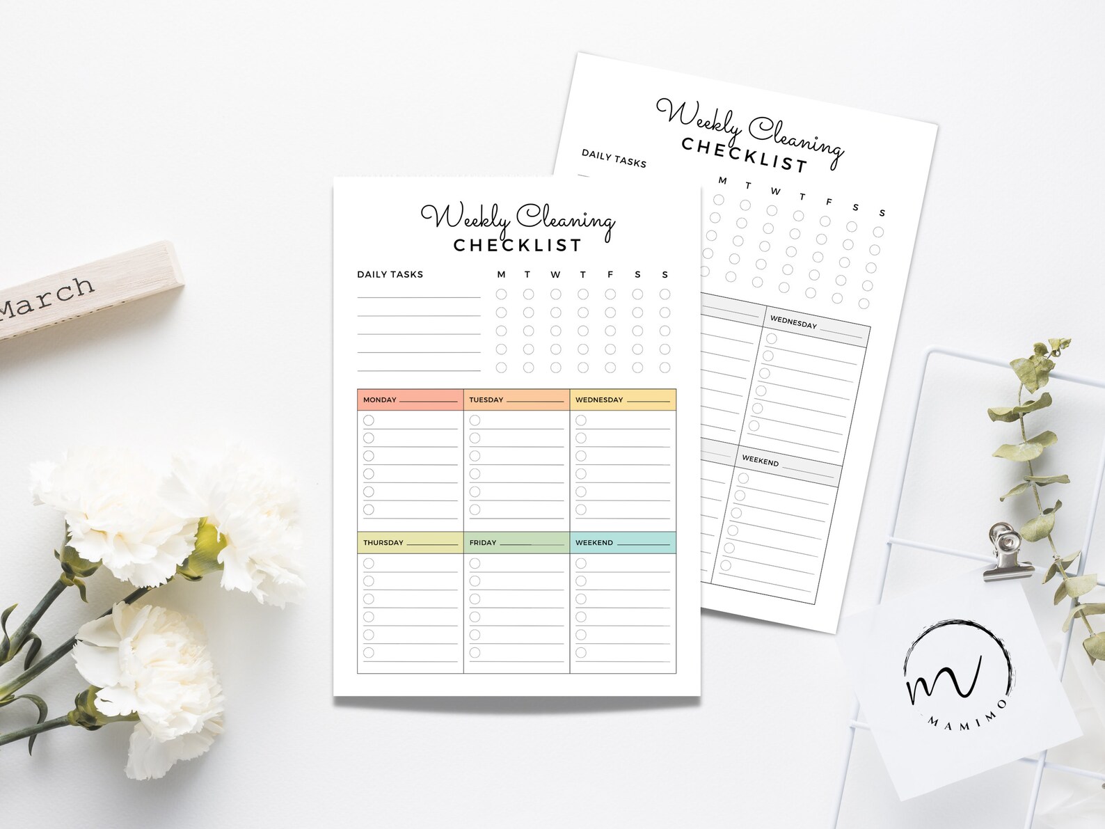 Weekly Cleaning Checklist Printable Printable Cleaning to Do - Etsy