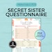 Secret Sister Questionnaire Printable - Etsy