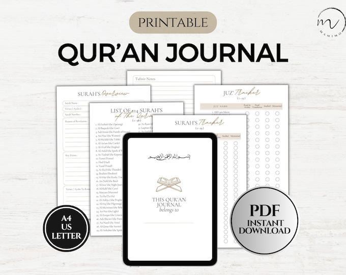 Digital Quran Journal by Mindful Muslimah Quran Journaling, Quran ...