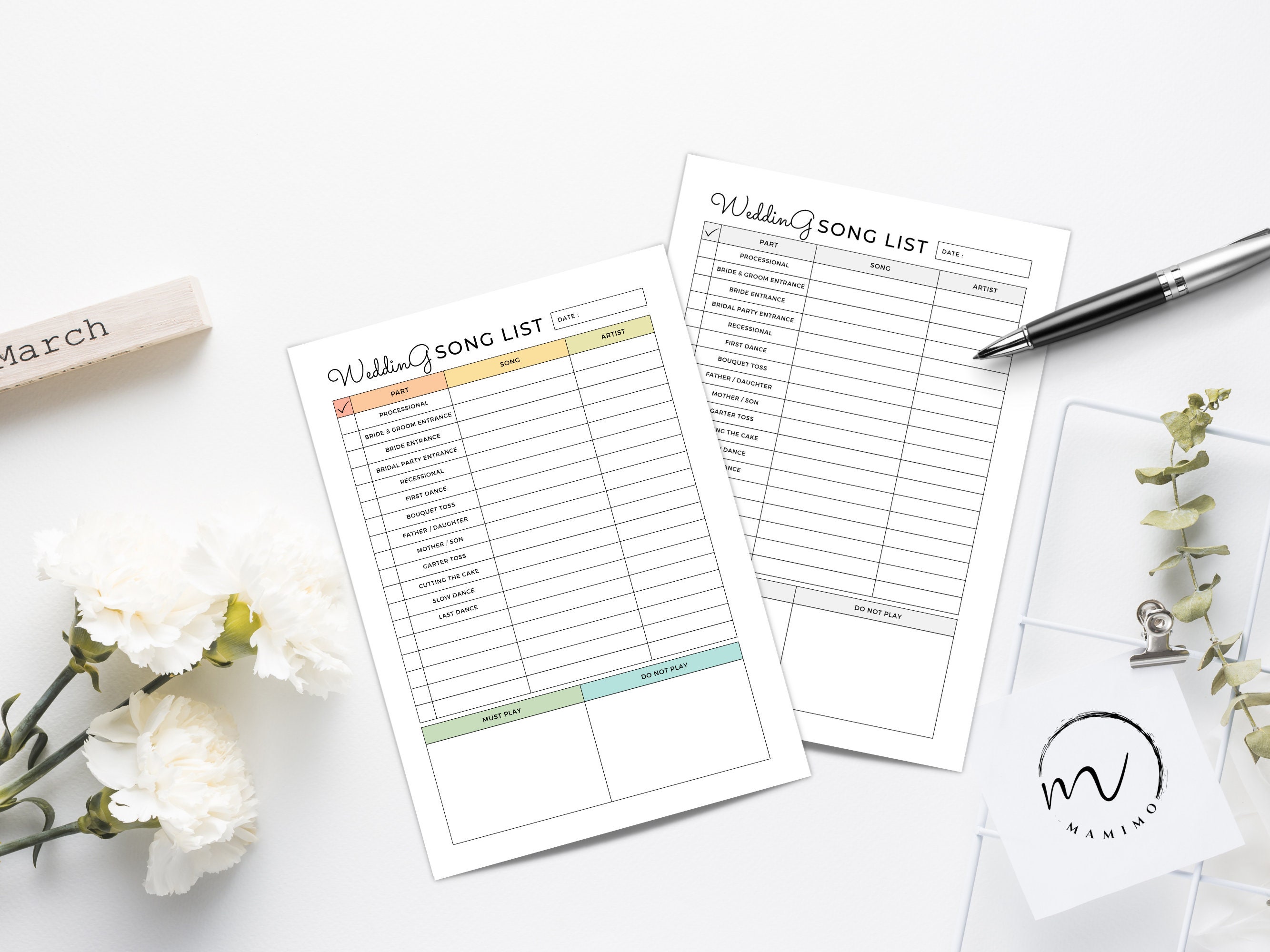 Printable Wedding Song List Wedding Music List Wedding Playlist DJ Song ...