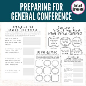 Preparing for General Conference, General Conference Bingo, YW General ...