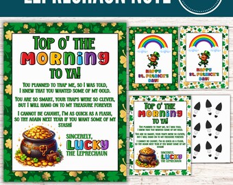 Leprechaun Note, Note From Leprechaun, Leprechaun Trap, Leprechaun Note ...