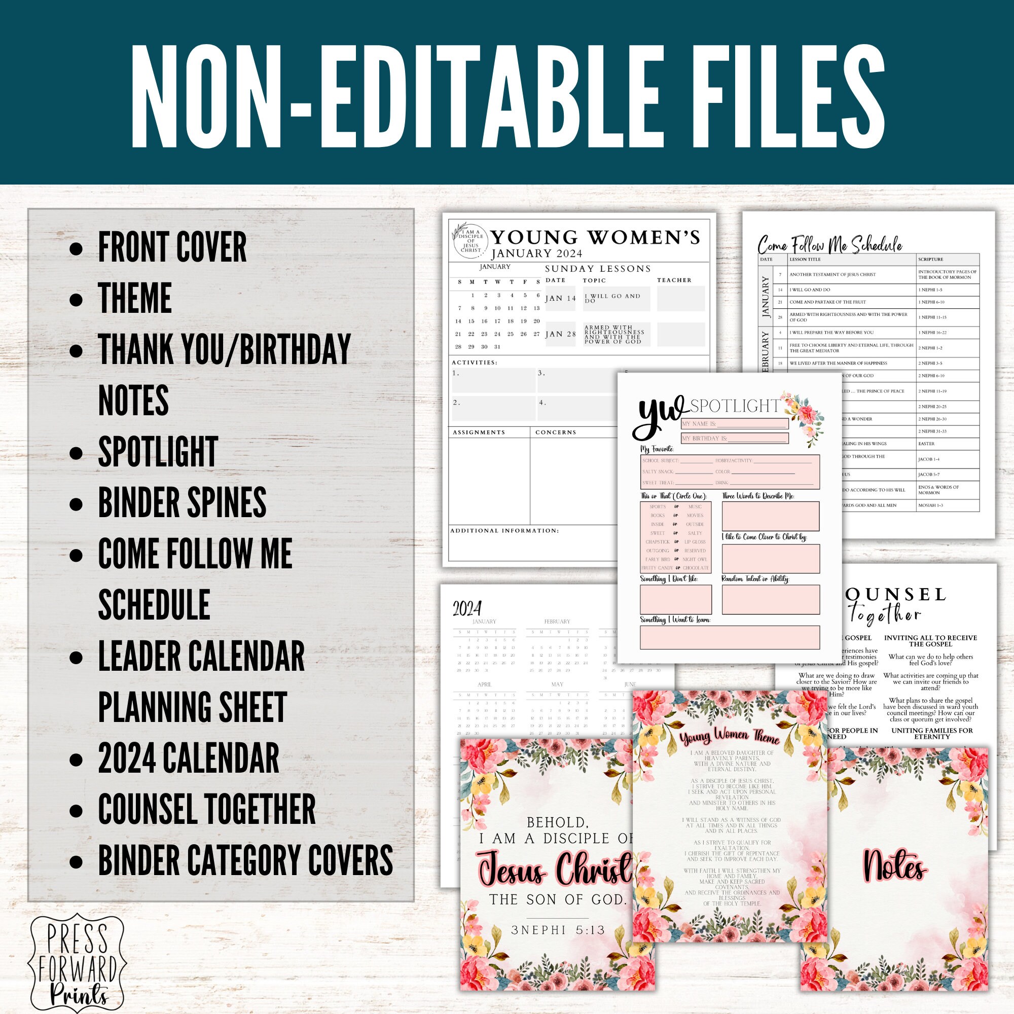 YW Binder, 2024 YW Binder, Young Women Binder, 2024 I Am a Disciple of ...