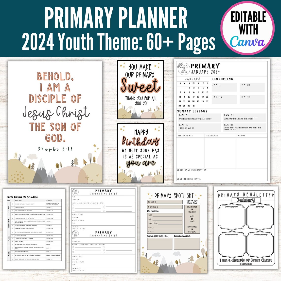 Primary Presidency Planner, 2024 Primary Presidency Binder, Primary ...
