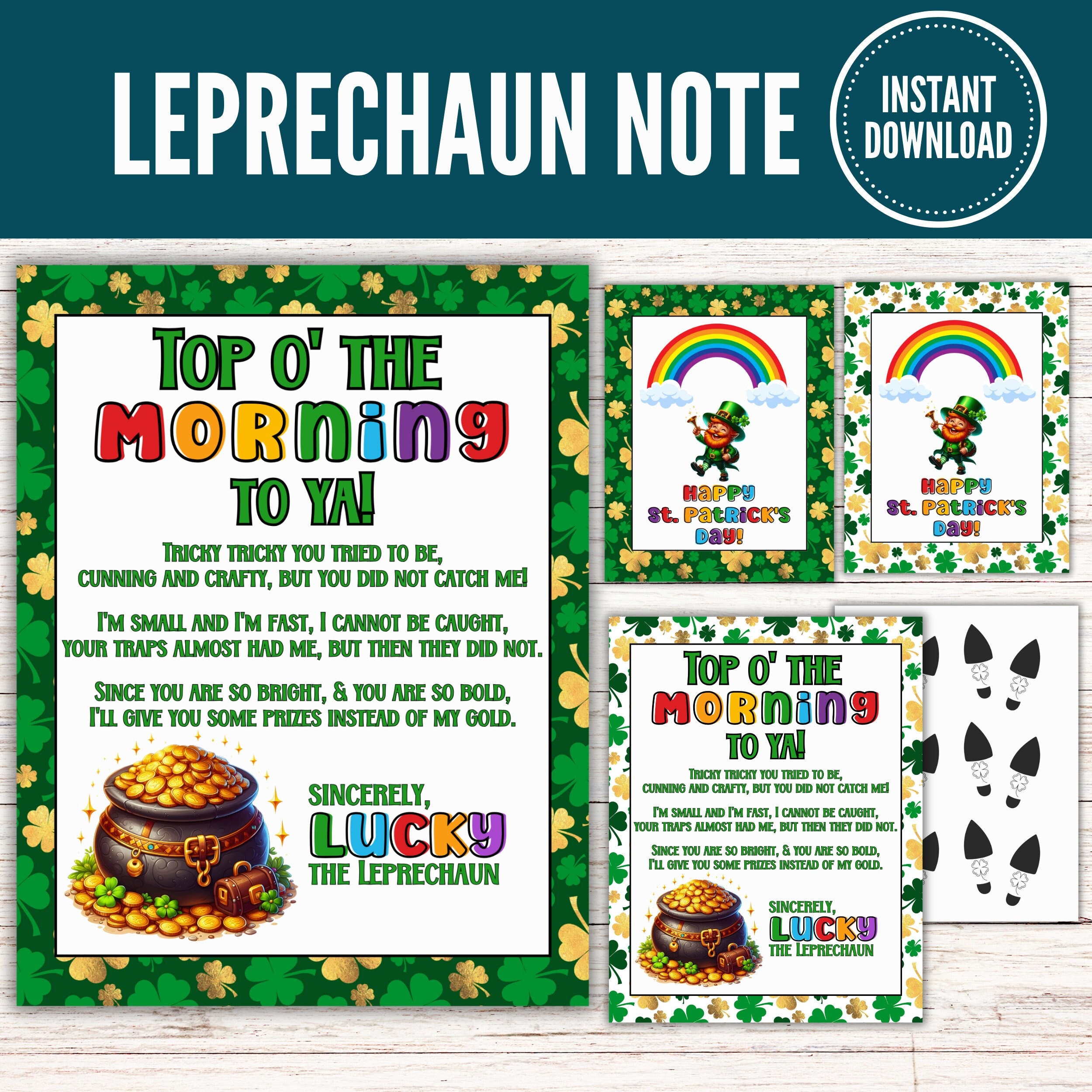 Leprechaun Note, Note From Leprechaun, Leprechaun Trap, Leprechaun Note ...