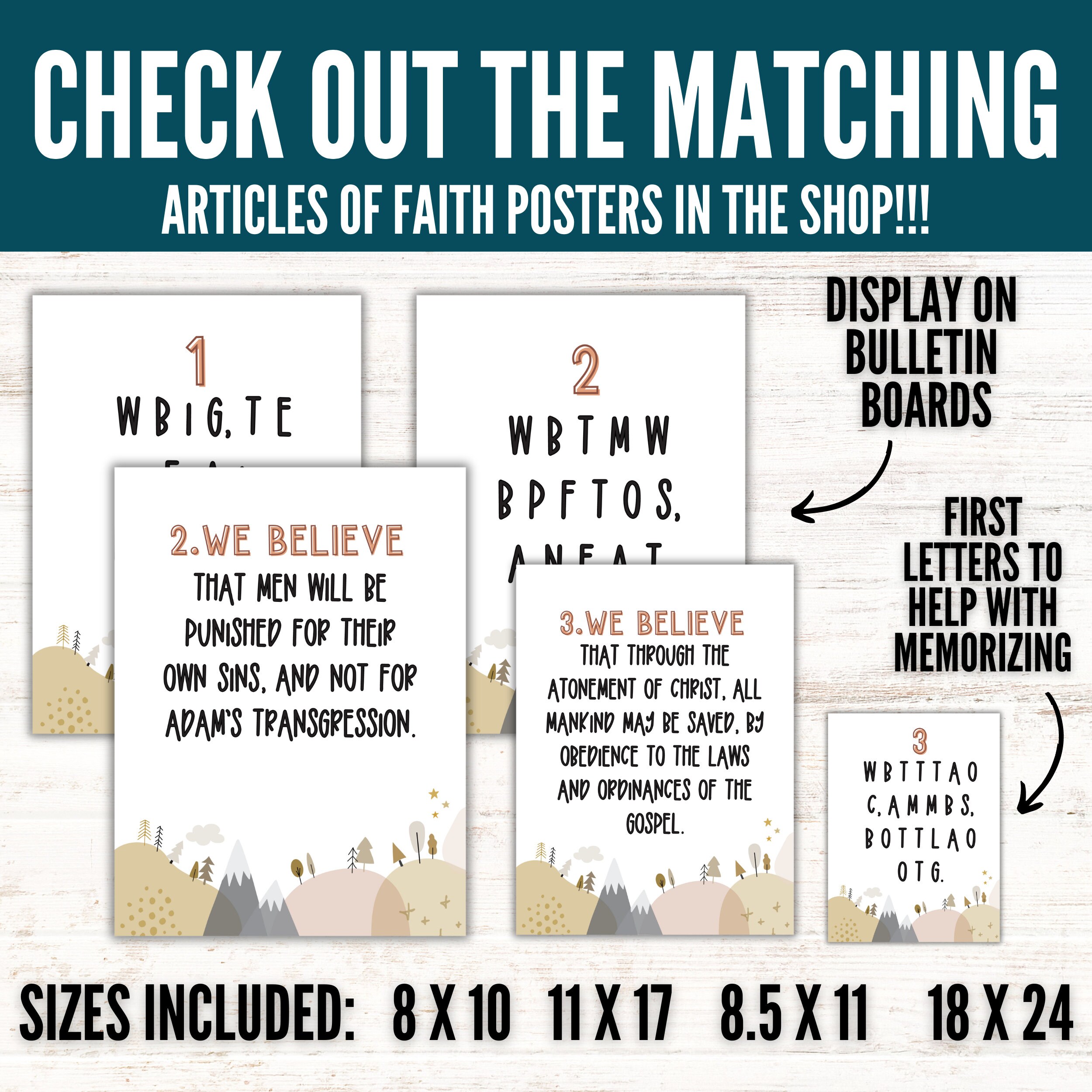 Articles of Faith Flash Cards: Printable Memorization Tracker (PDF) - Etsy