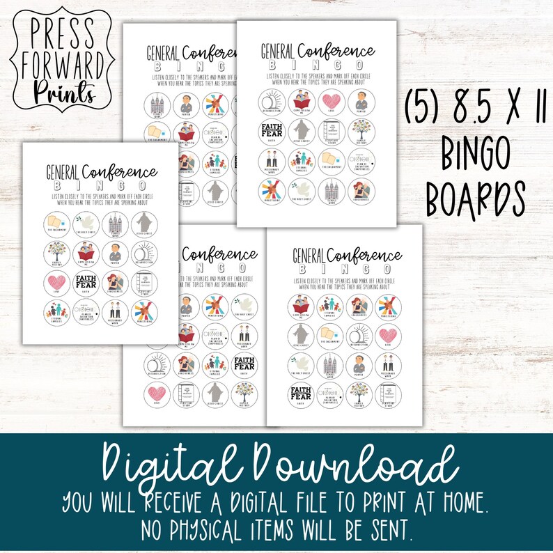 LDS General Conference Activity Bundle: Bingo, Mazes, Coloring (PDF ...