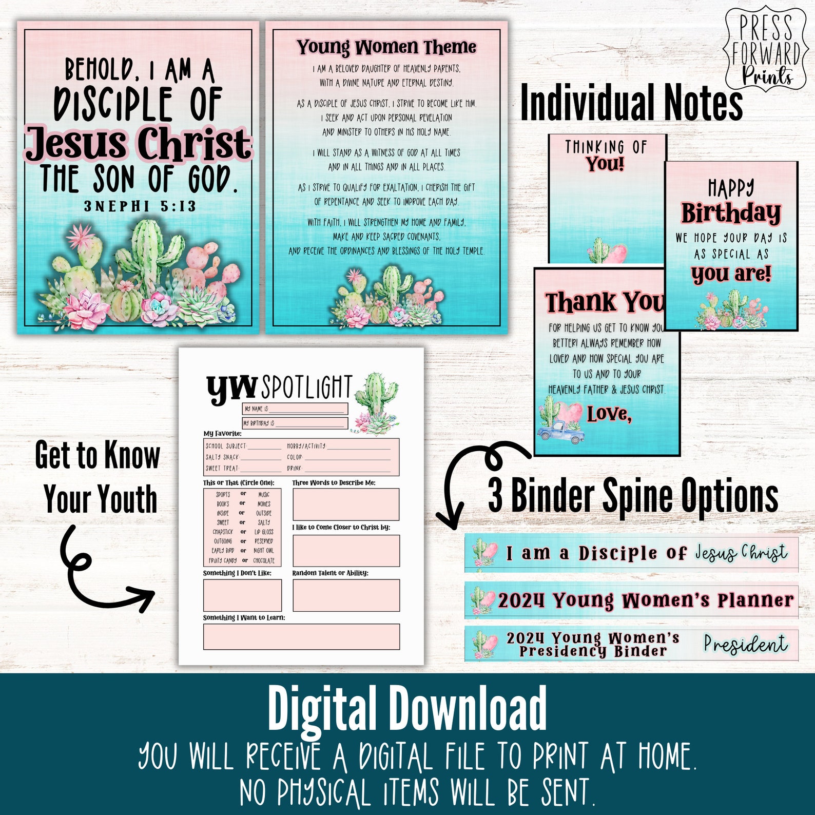 YW Binder, 2024 YW Binder, Young Women Binder, 2024 I Am a Disciple of ...