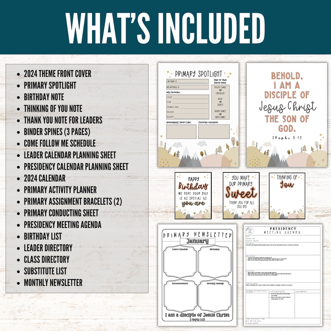 Primary Presidency Planner, 2024 Primary Presidency Binder, Primary ...