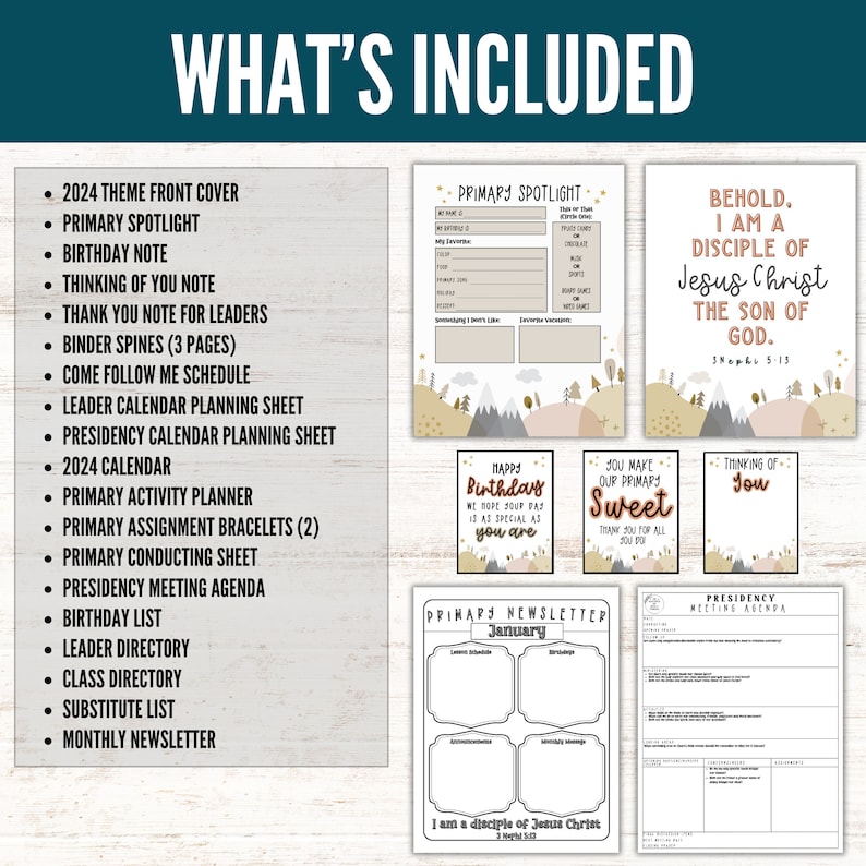 Primary Presidency Planner, 2024 Primary Presidency Binder, Primary ...