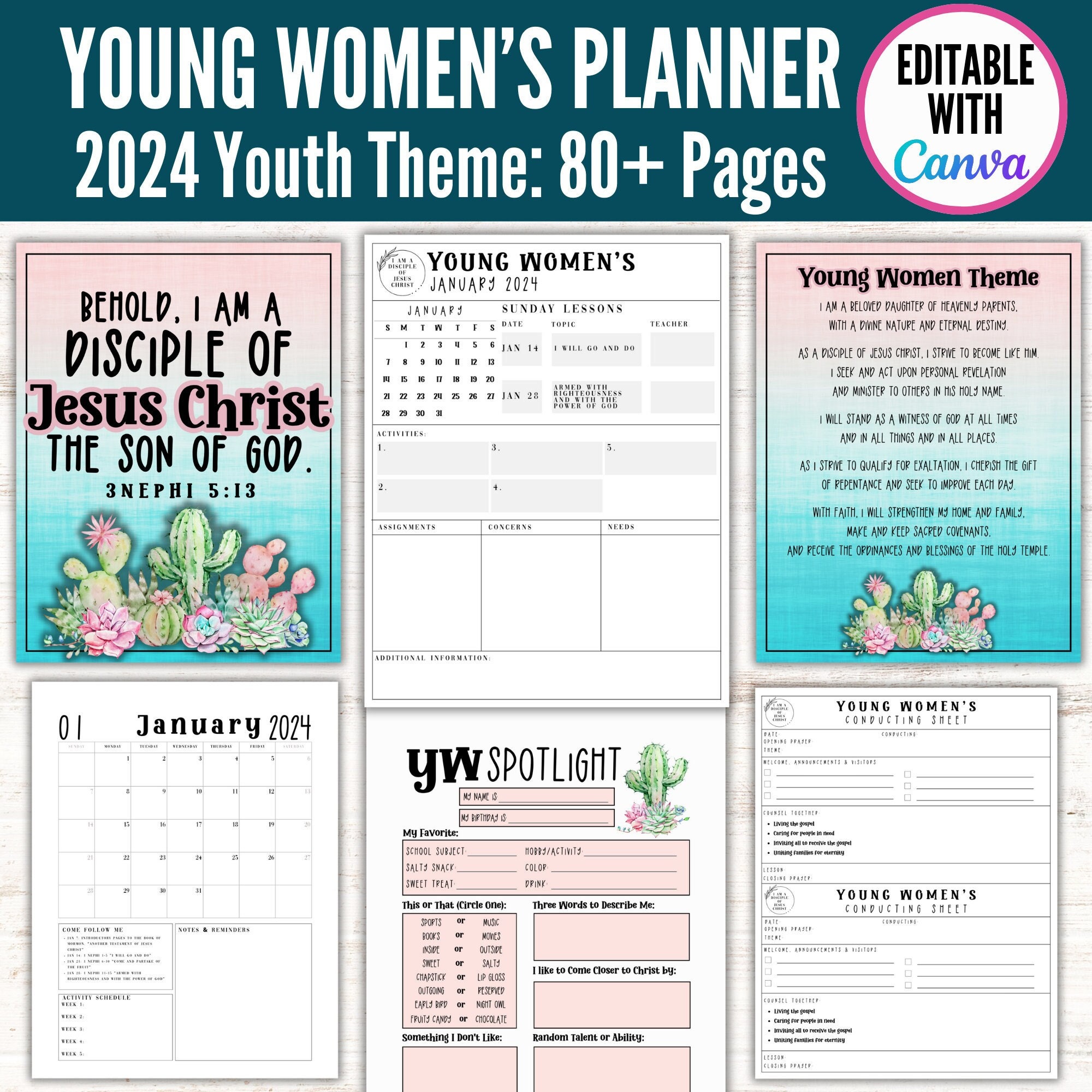 YW Binder, 2024 YW Binder, Young Women Binder, 2024 I Am a Disciple of ...