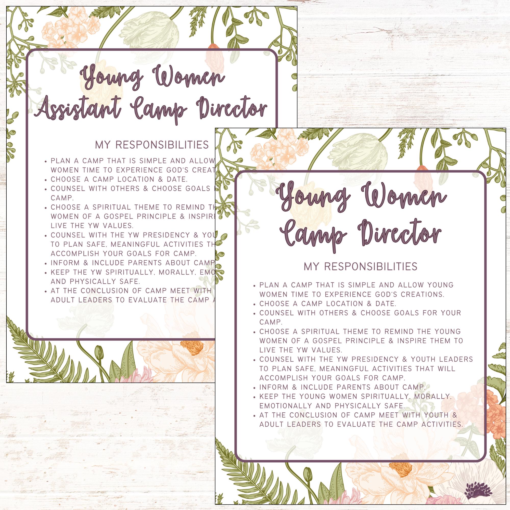 LDS Young Women Adult Calling Descriptions Binder Add-on (PDF Download ...