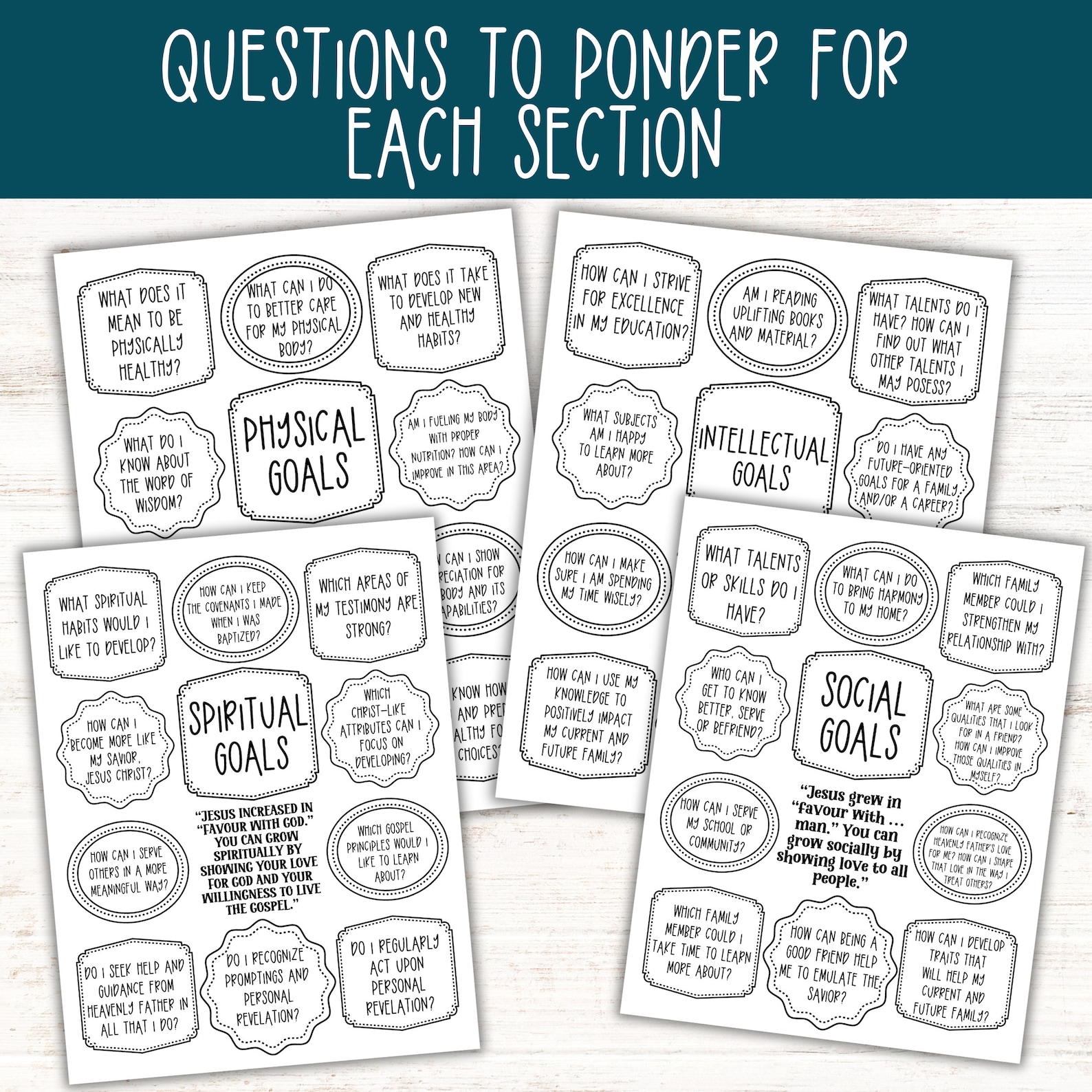 Youth Goals LDS, LDS Youth Goals, YW Theme Memorization, Lds Youth ...