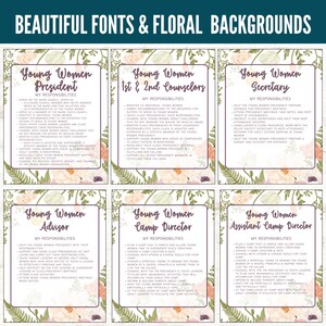 LDS Young Women Adult Calling Descriptions Binder Add-on (PDF Download ...