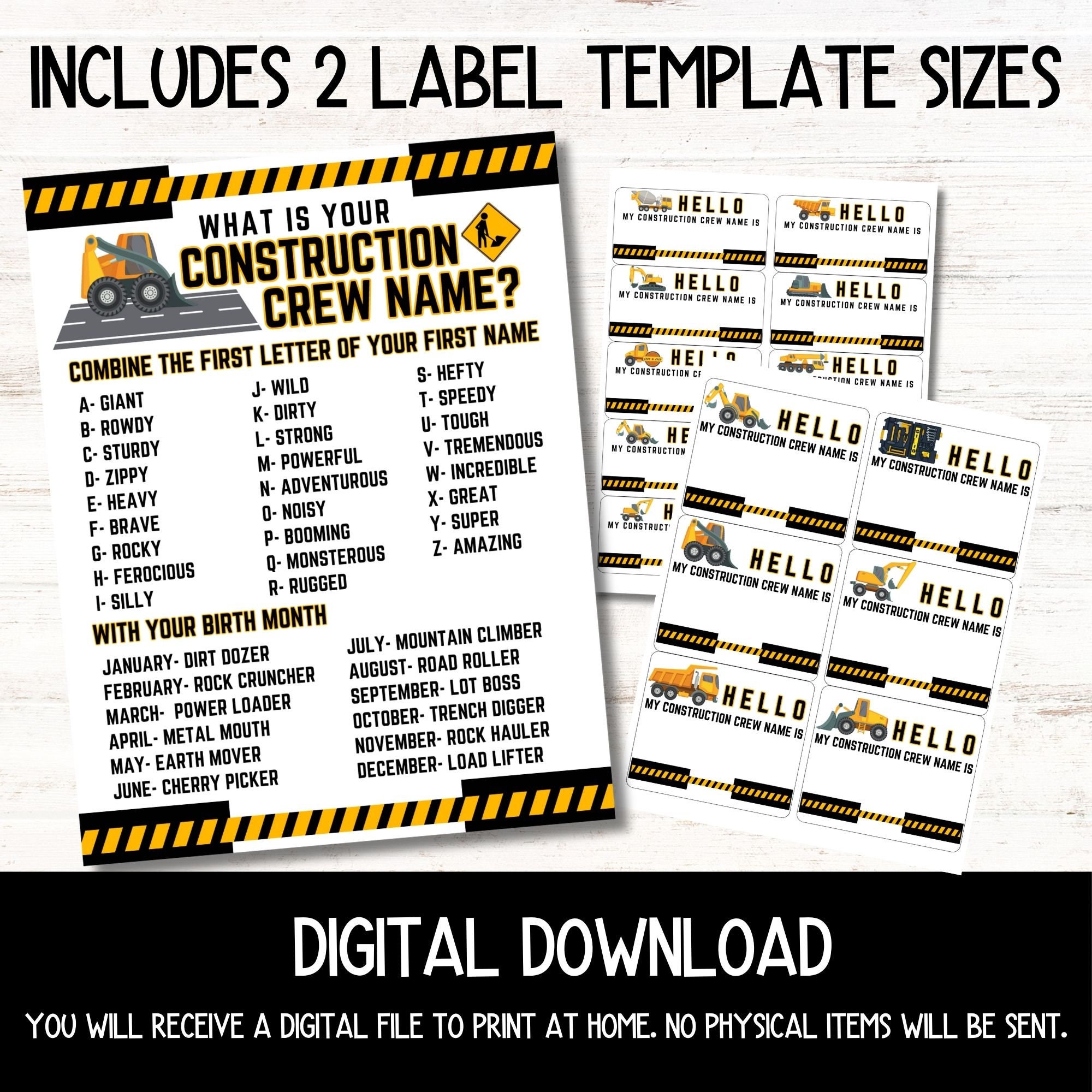 Construction Party Games, 2yr Birthday Construction, Boys 3rd Birthday Construction,construction ...