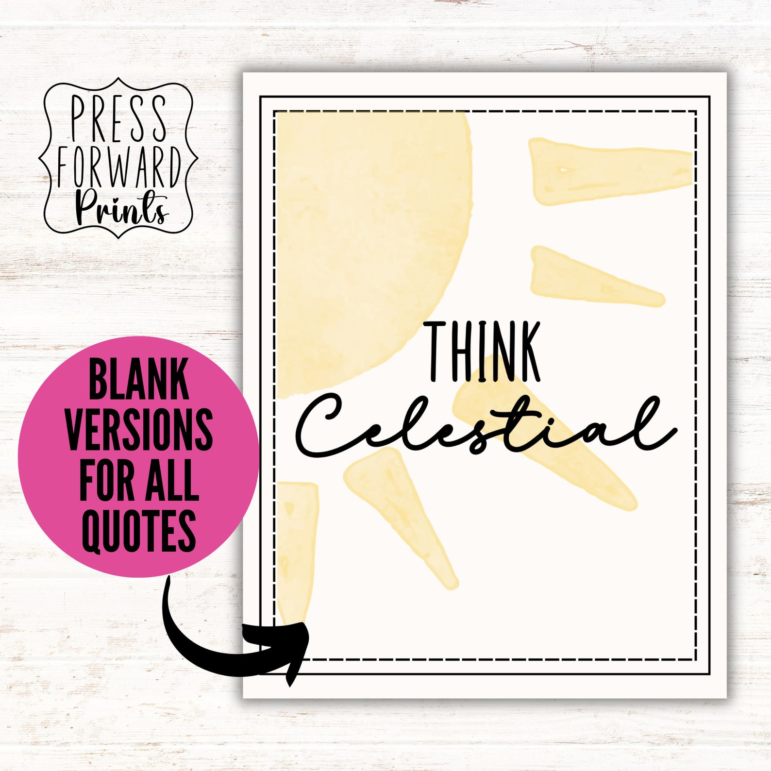 Think Celestial Print: LDS General Conference Quote (PDF & JPG) - Etsy