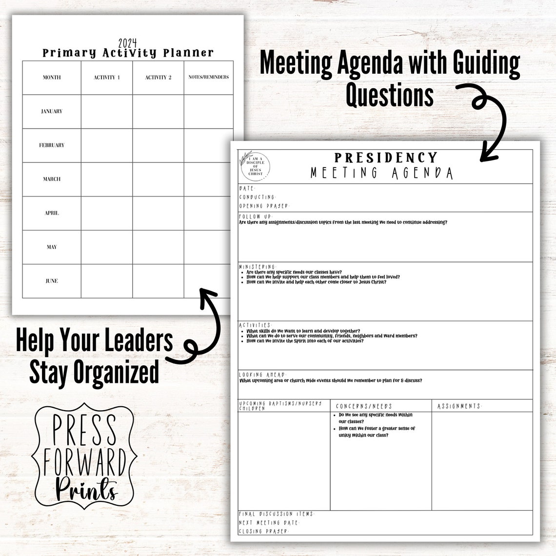 Primary Presidency Planner, 2024 Primary Presidency Binder, Primary ...