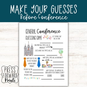 LDS General Conference Activity Bundle: Bingo, Mazes, Coloring (PDF ...