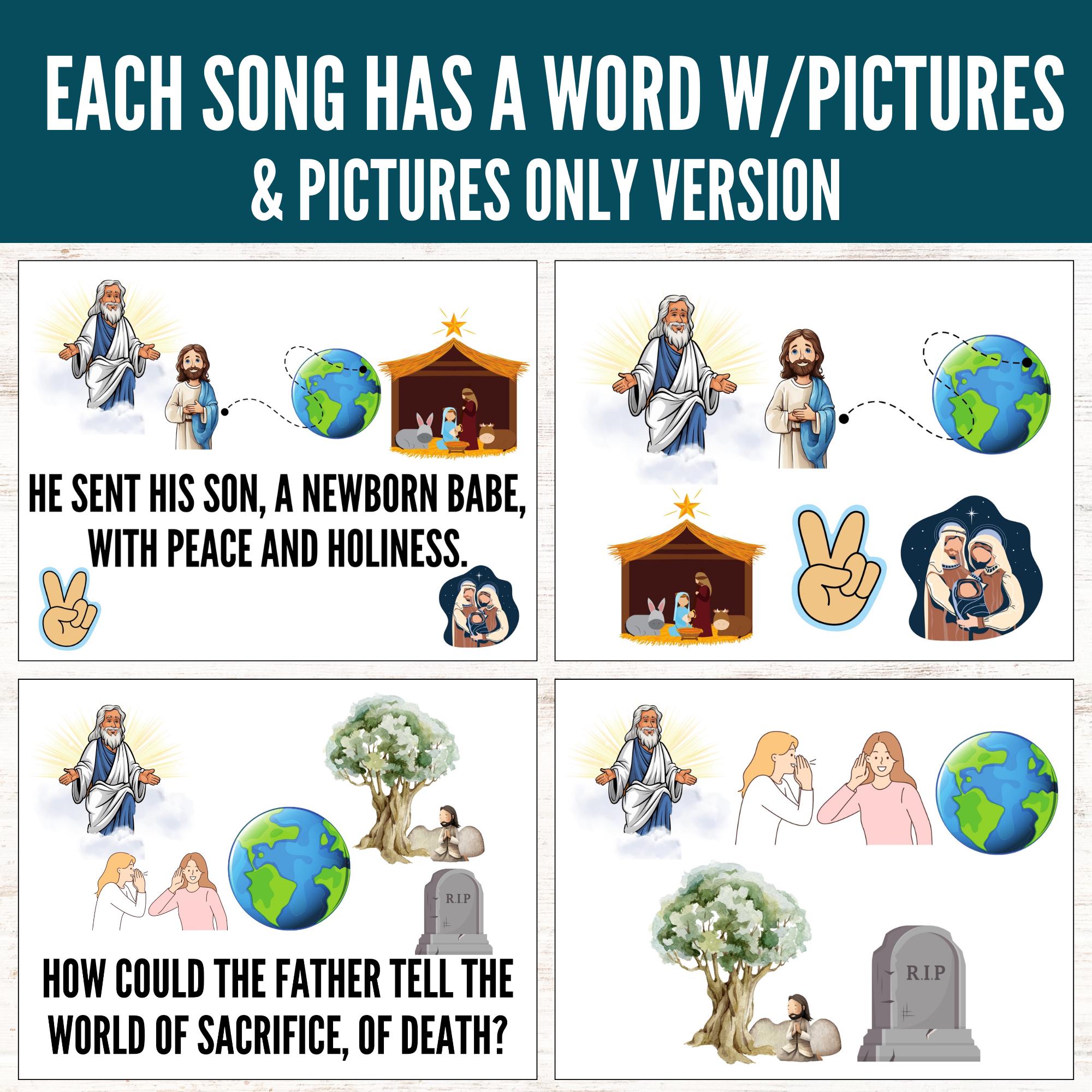 He Sent His Son Flip Chart: LDS Primary Singing Time (PDF) - Etsy