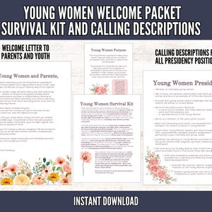 Young Women Welcome Kit Printable - Etsy