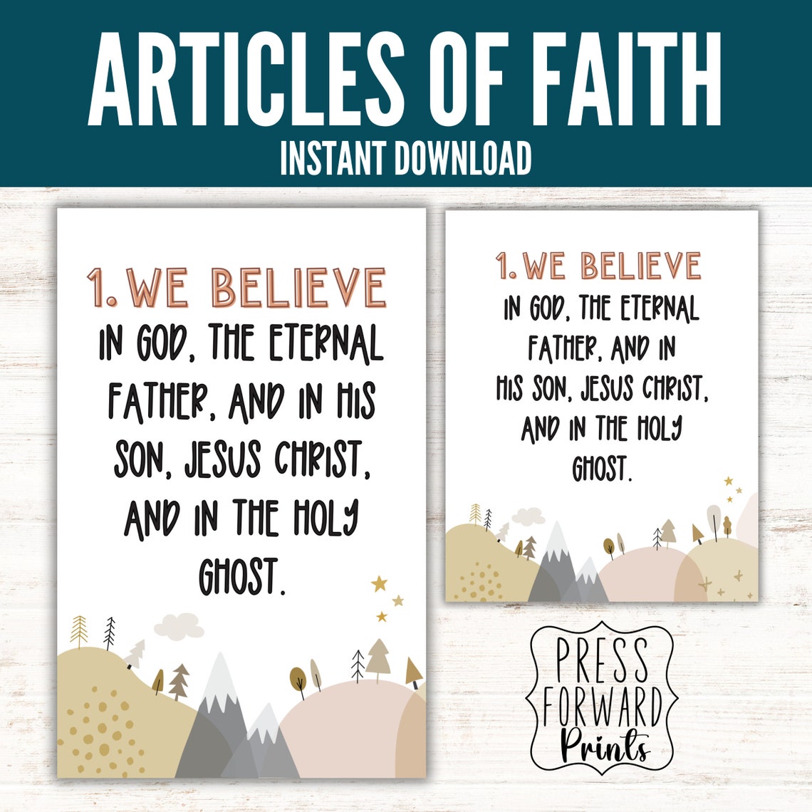 Articles of Faith, Articles of Faith Printable, Articles of Faith Poster, Articles of Faith ...