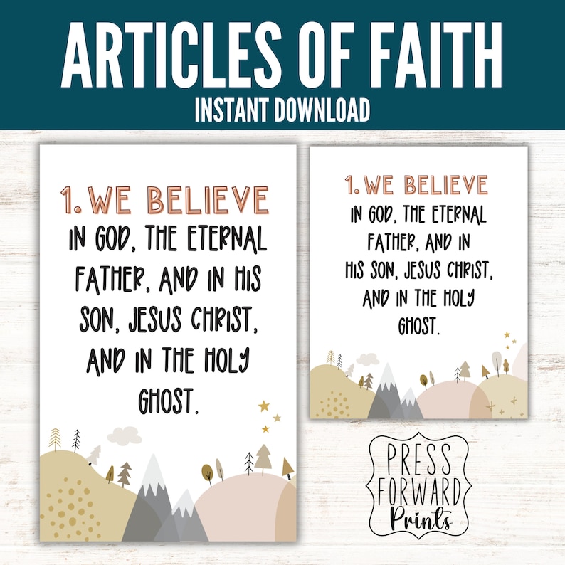Articles of Faith, Articles of Faith Printable, Articles of Faith ...