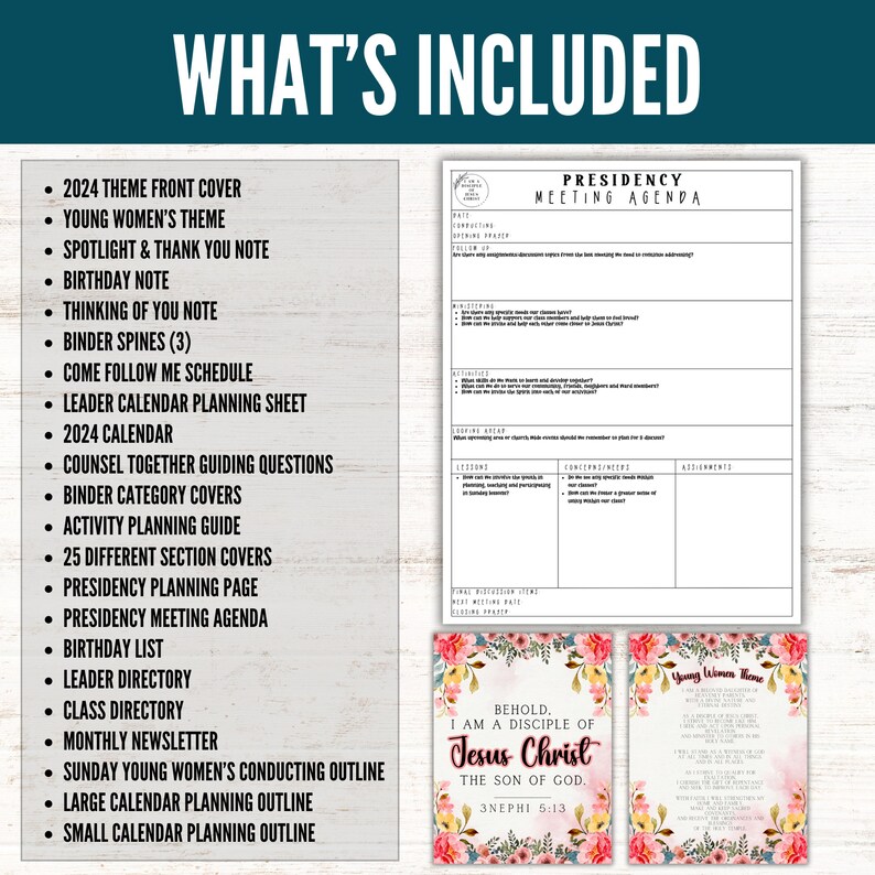 YW Binder, 2024 YW Binder, Young Women Binder, 2024 I Am a Disciple of ...