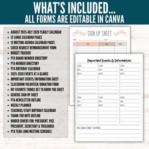 PTA President Binder: 2025-2026 Ultimate Bundle (digital Download) - Etsy