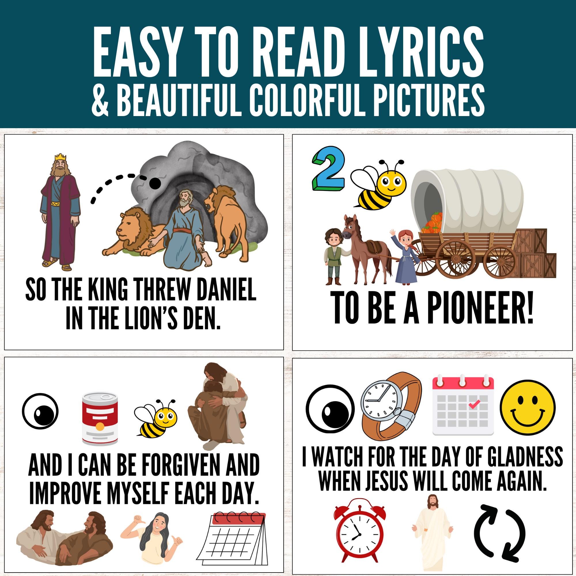 2025 Primary Songs Flip Chart Posters: LDS Singing Time (PDF) - Etsy